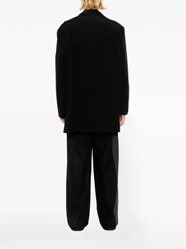 Yohji Yamamoto Velvet Single-breasted Jacket - Black