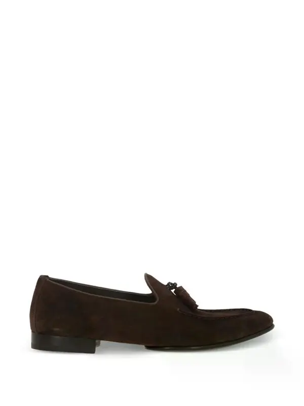 DOUCAL'S Suede Loafers With Tassel Detail