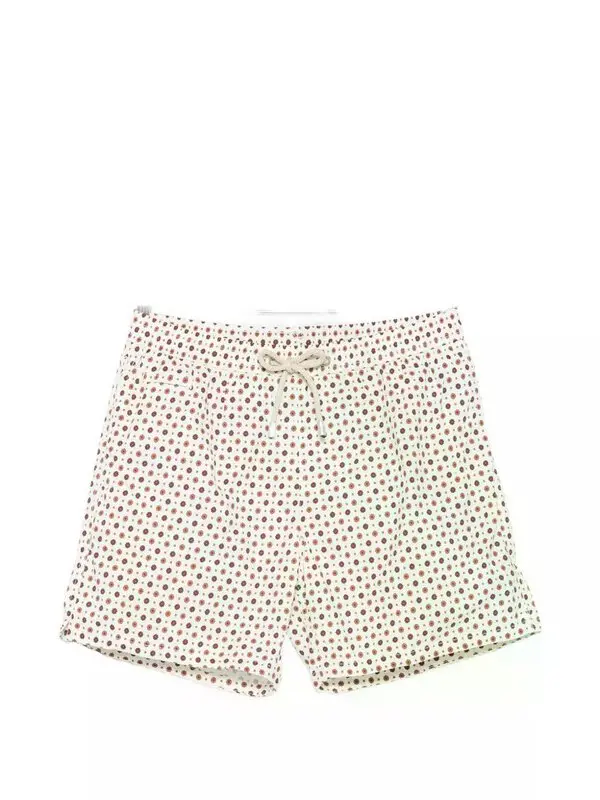 MC2 SAINT BARTH Printed Drawstring Swim Shorts - Neutrals