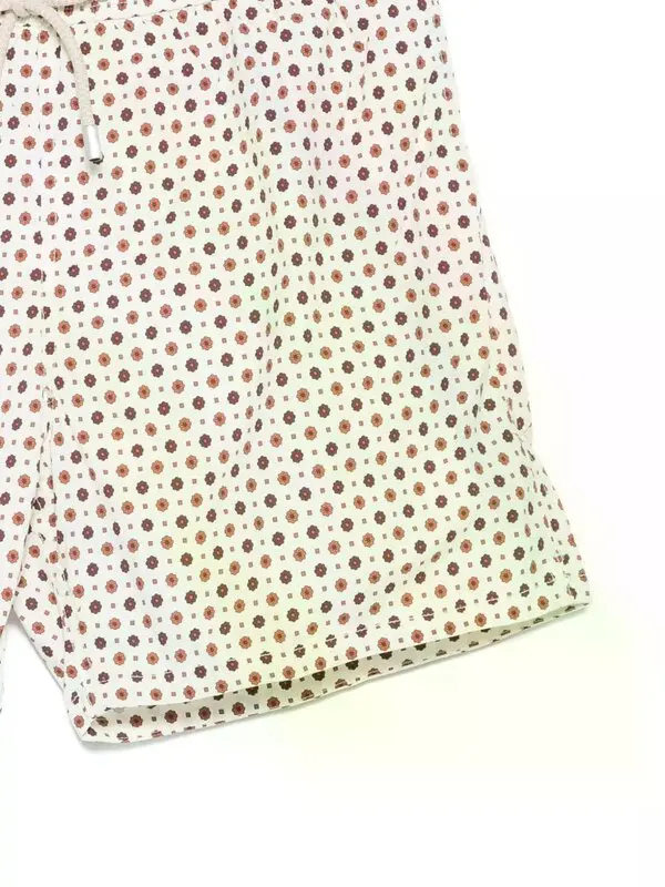 MC2 SAINT BARTH Printed Drawstring Swim Shorts - Neutrals