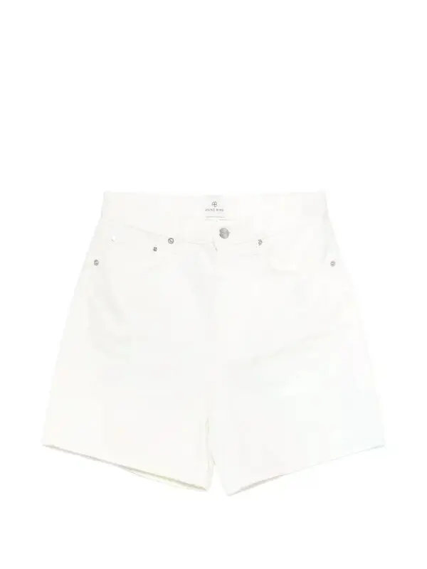 ANINE BING Kat Logo-patch Shorts - White