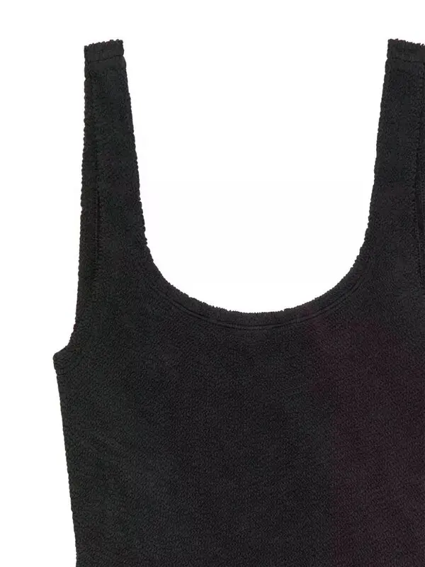 Hunza G Crinkle-effect Square Neck Swimsuit