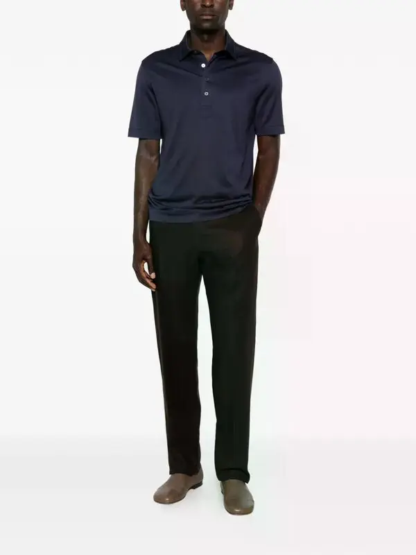 Zegna Short-sleeve Polo Shirt - Blue