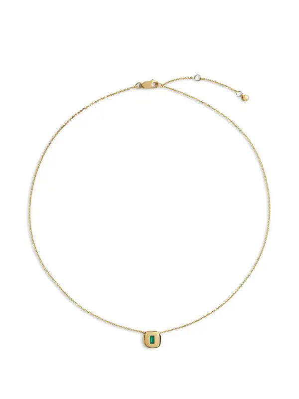 Monica Vinader Gemdrop Onyx Necklace - Gold