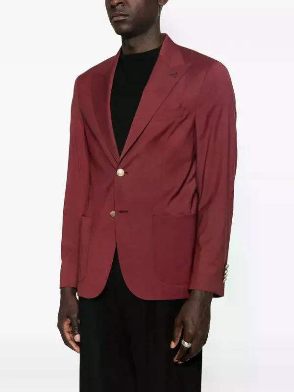 PAOLONI Peak-lapel Single-breasted Blazer