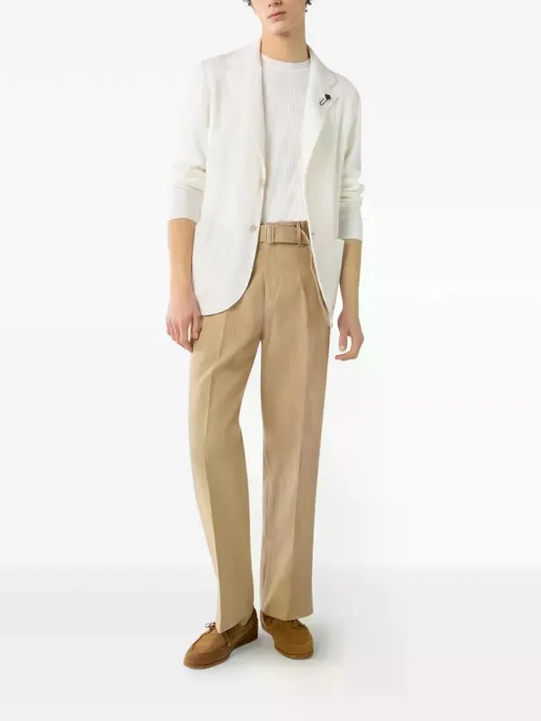LARDINI Single-breasted Ribbed Blazer