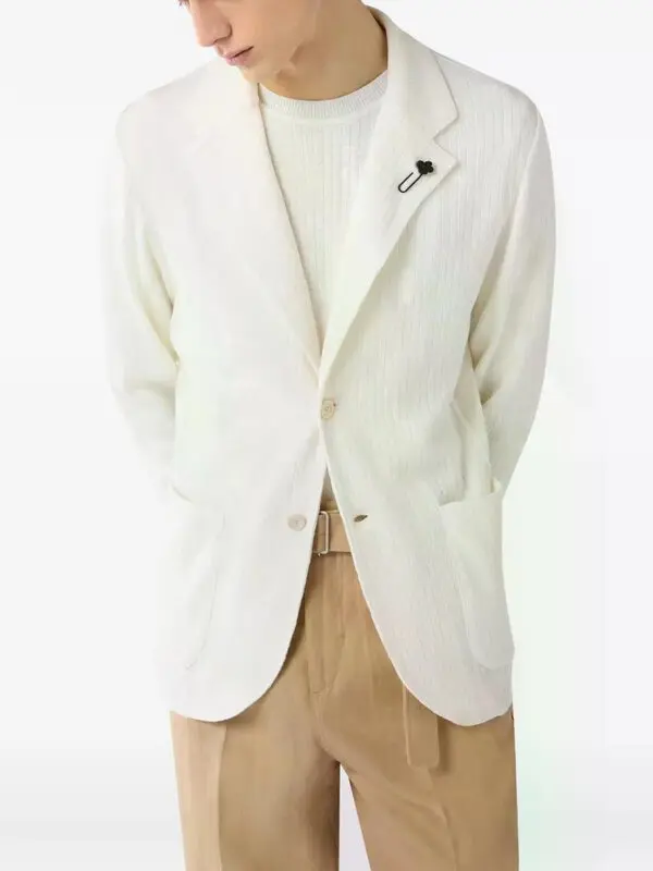LARDINI Single-breasted Ribbed Blazer