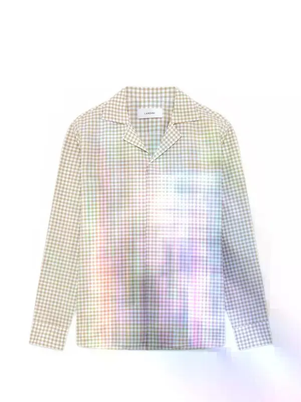 LARDINI Check-pattern Cotton Shirt - Neutrals