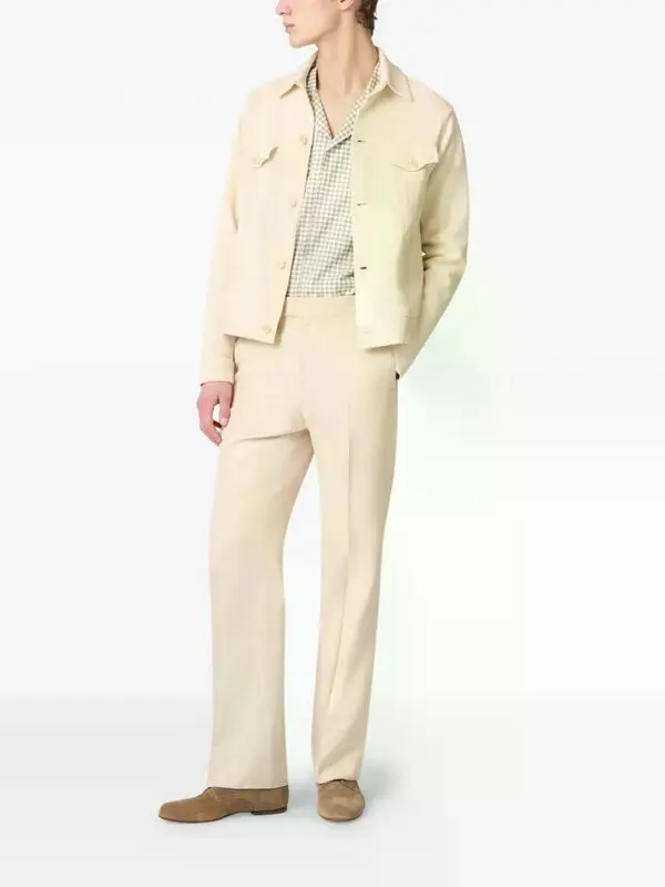 LARDINI Check-pattern Cotton Shirt - Neutrals