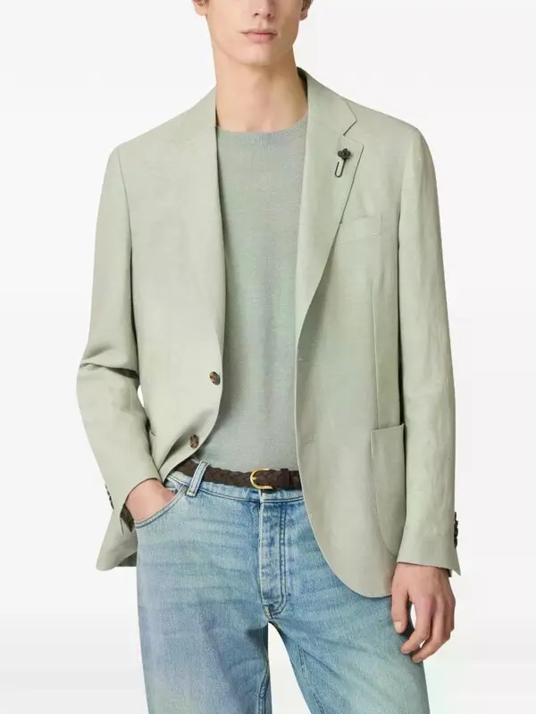 LARDINI Single-breasted Patch-pocket Blazer