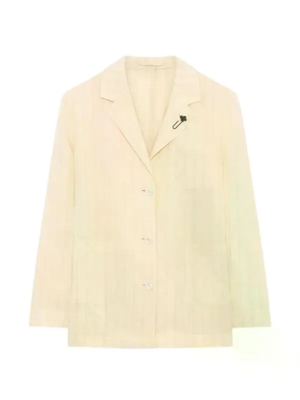 LARDINI Striped Linen Blazer