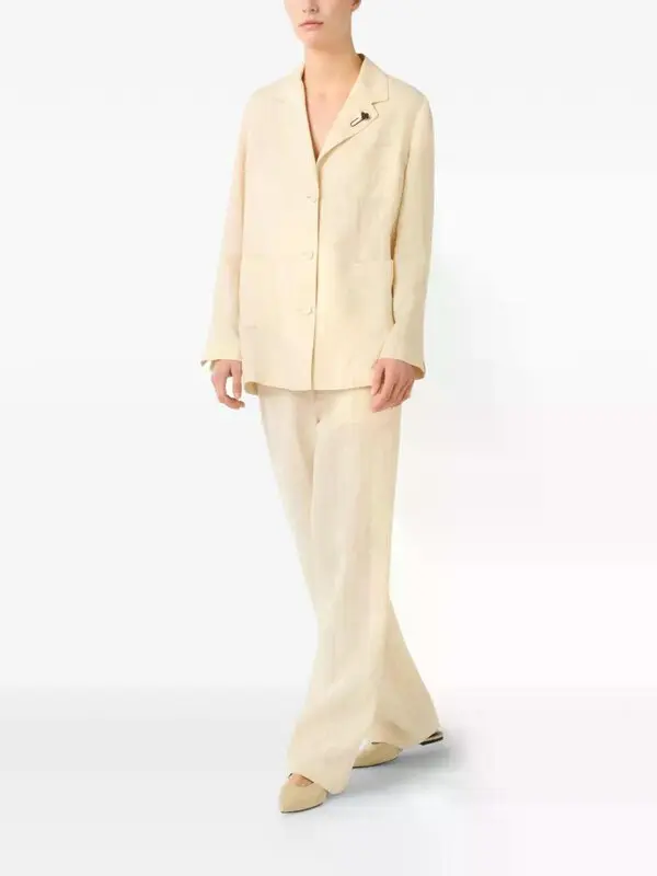 LARDINI Striped Linen Blazer