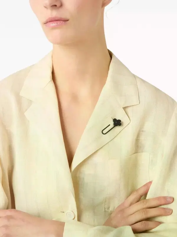 LARDINI Striped Linen Blazer