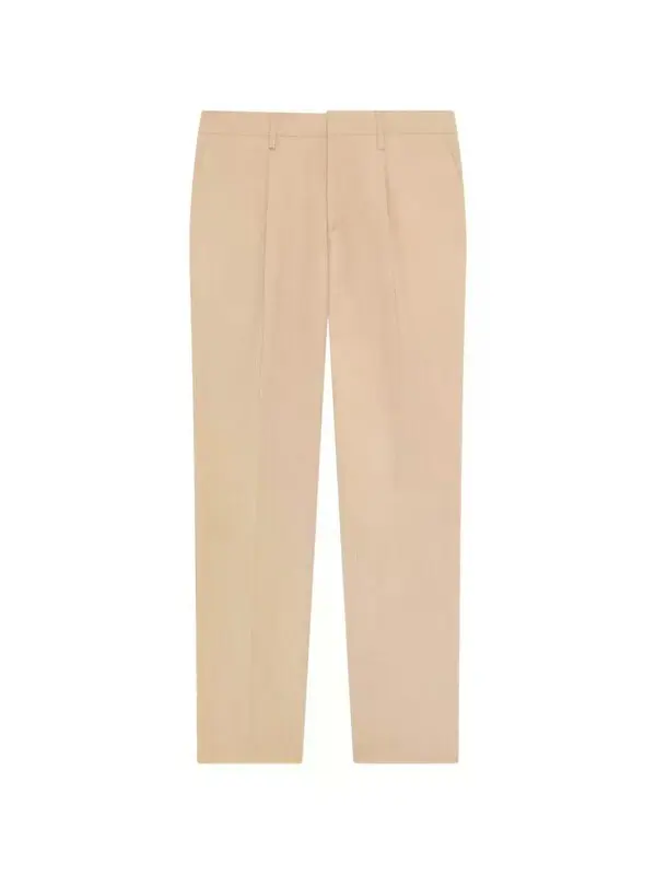 LARDINI Pleated Wool Trousers - Neutrals