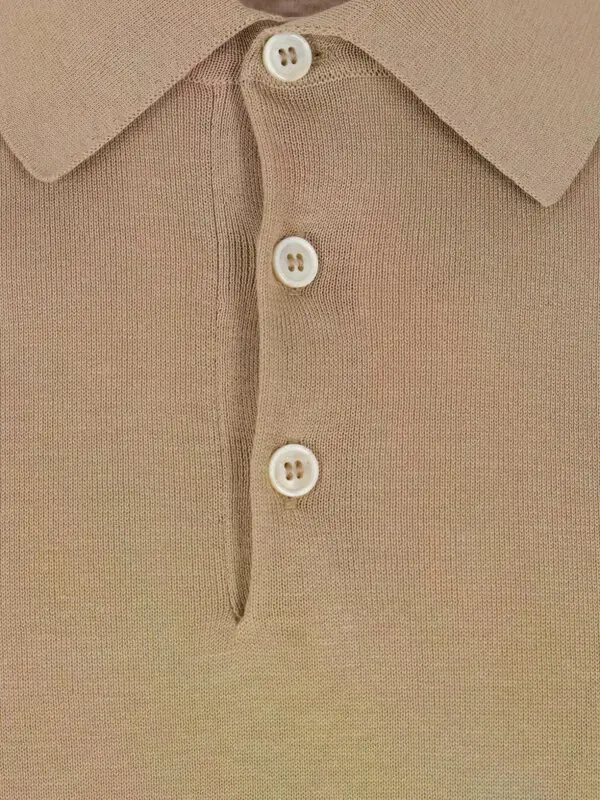 ZANONE Long-sleeve Polo Sweater - Brown