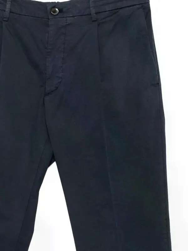 MICHAEL COAL Pleated Straight-leg Trousers - Blue