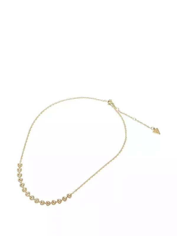 Guess Yellow -tone Crystal-embellished Heart Necklace - Gold