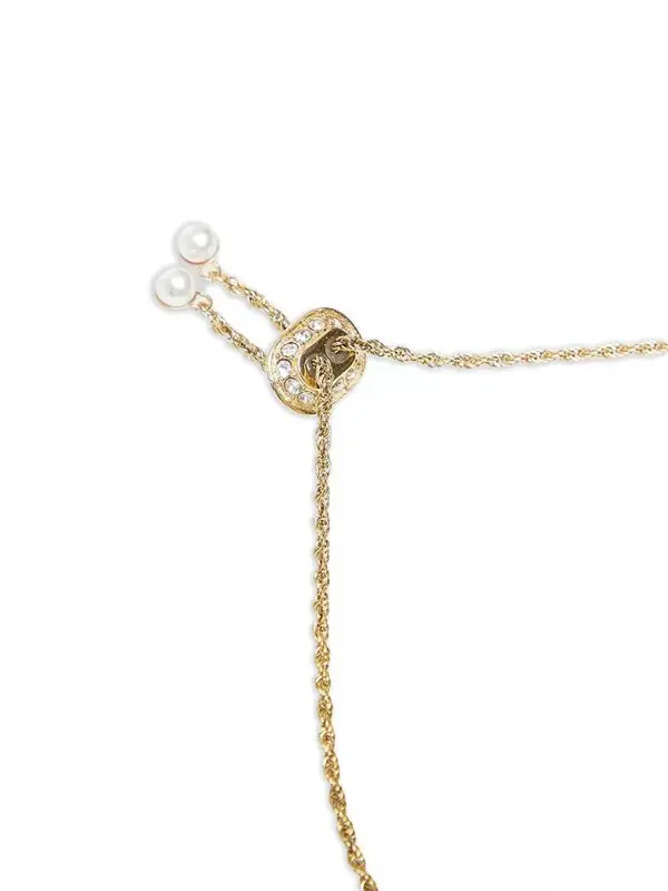 Guess Faux-pearl Logo-plaque Bracelet