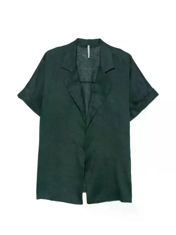Liviana Conti Notched Lapel Short Sleeve Jacket