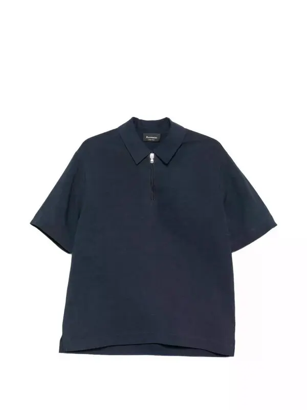 AROVESCIO Zip-fastening Short-sleeve Polo Shirt