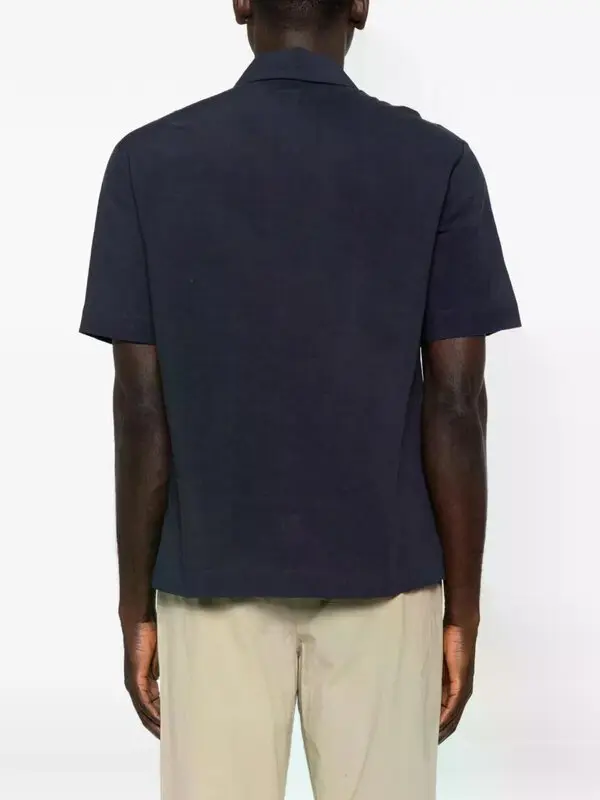 AROVESCIO Zip-fastening Short-sleeve Polo Shirt