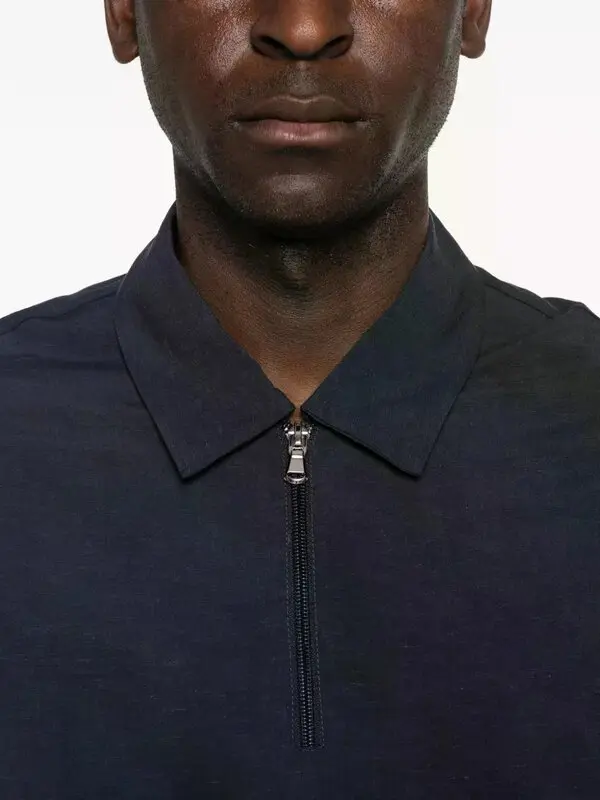AROVESCIO Zip-fastening Short-sleeve Polo Shirt