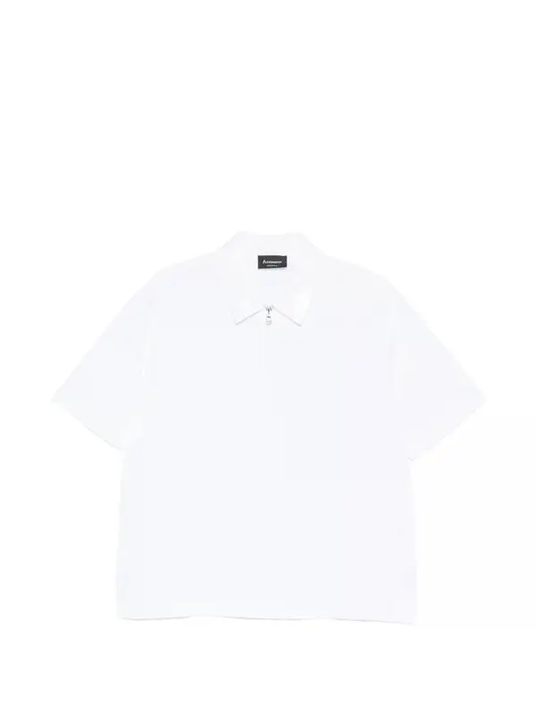 AROVESCIO Zip-fastening Short-sleeve Polo Shirt - White