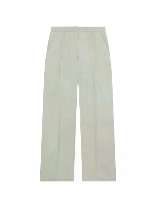 LARDINI Pleated Twill Trousers - Green