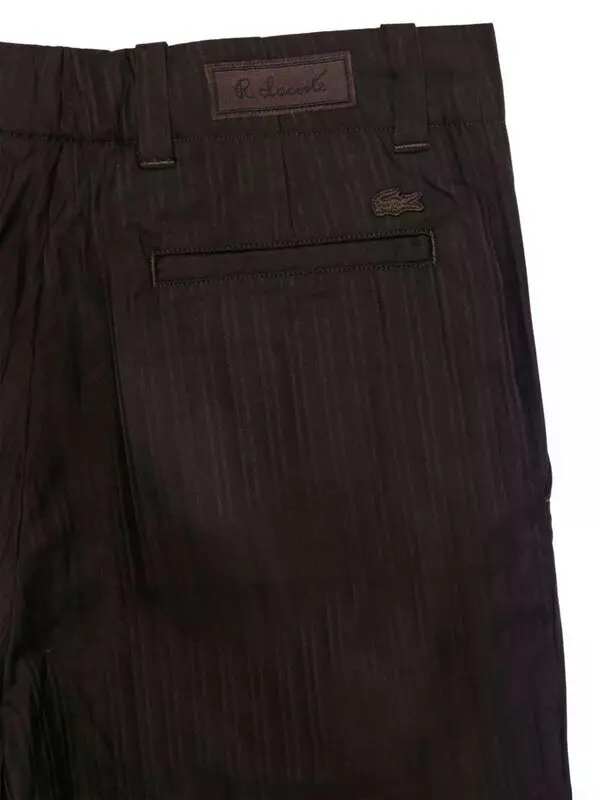 Lacoste Pinstriped Logo Patch Trousers