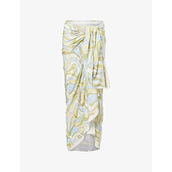 Monday Swimwear Marina Piccola Printed Woven Sarong - Costa Rei Apple