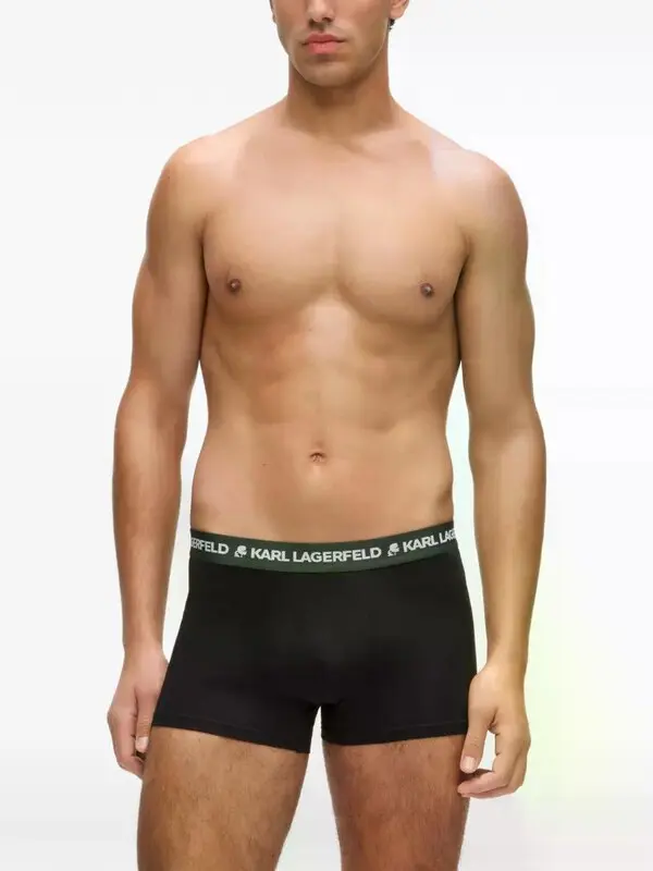 Karl Lagerfeld Logo-waistband Boxers - Black