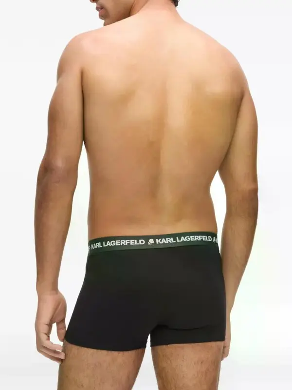 Karl Lagerfeld Logo-waistband Boxers - Black