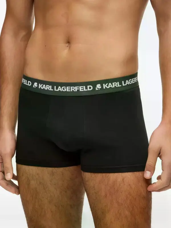 Karl Lagerfeld Logo-waistband Boxers - Black
