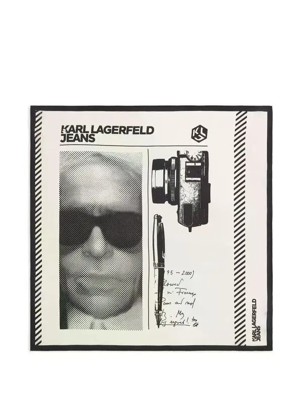 Karl Lagerfeld Karl Print Bandana Scarf