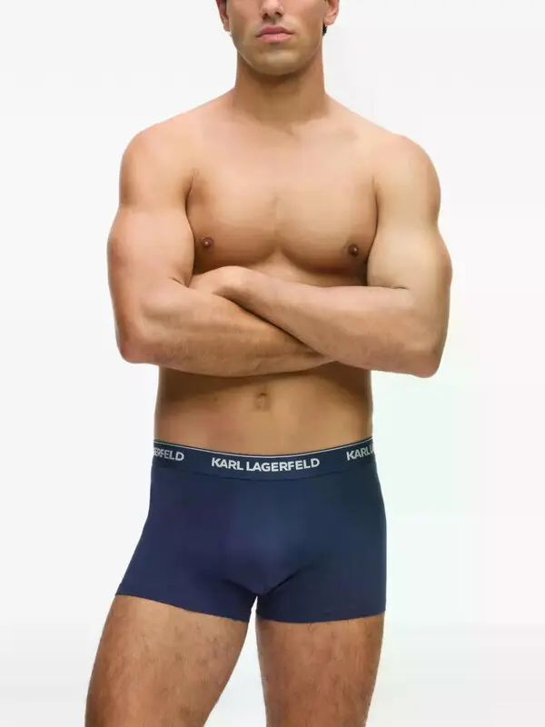 Karl Lagerfeld Logo-waistband Boxers - Blue