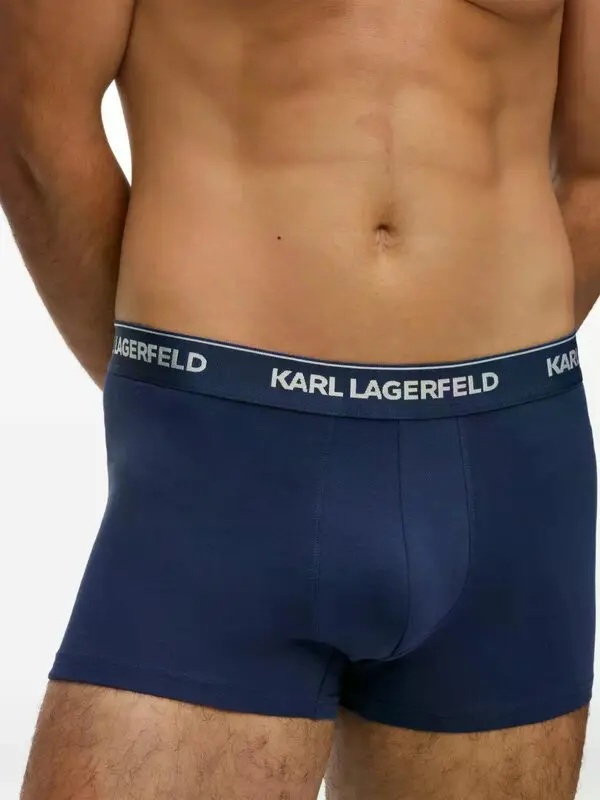 Karl Lagerfeld Logo-waistband Boxers - Blue