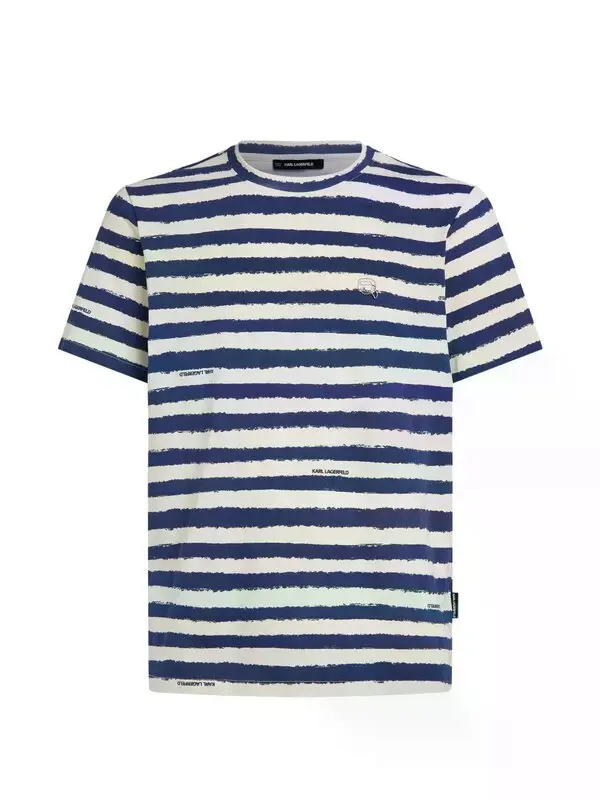 Karl Lagerfeld Striped All-over Print T-shirt