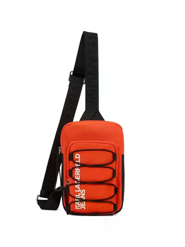 Karl Lagerfeld Sling Bag With Top Handle - Orange