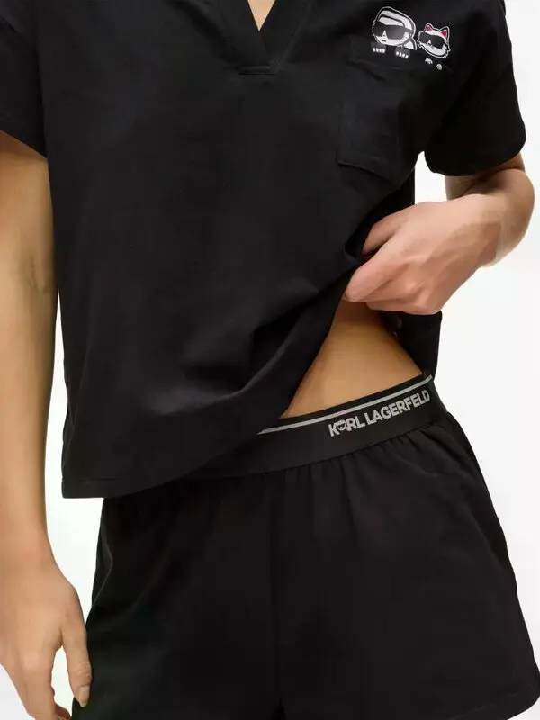 Karl Lagerfeld Ikon Short Pyjama Set - Black