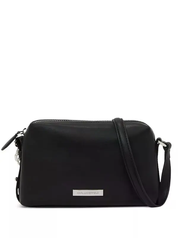 Karl Lagerfeld Ikon Smooth Cross Body Bag - Black
