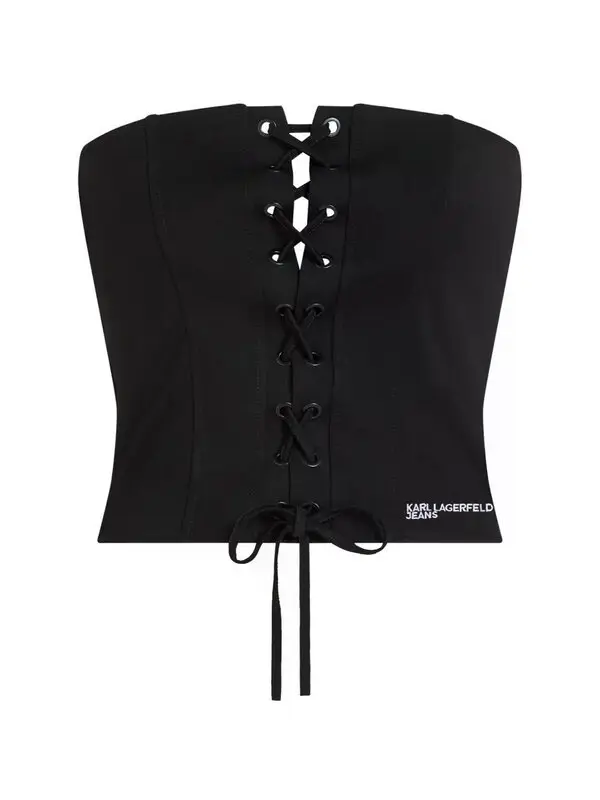 Karl Lagerfeld Lace-up Detail Top
