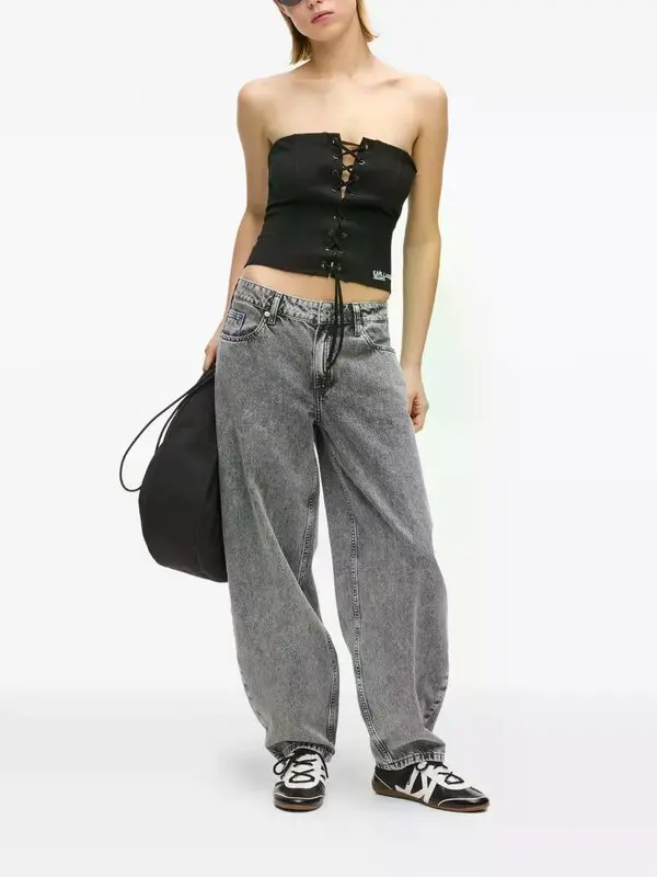 Karl Lagerfeld Lace-up Detail Top