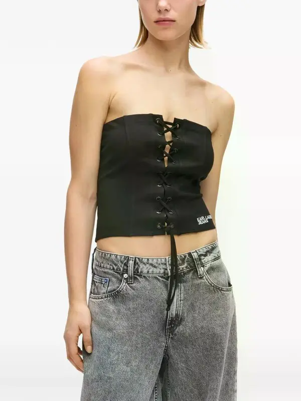 Karl Lagerfeld Lace-up Detail Top