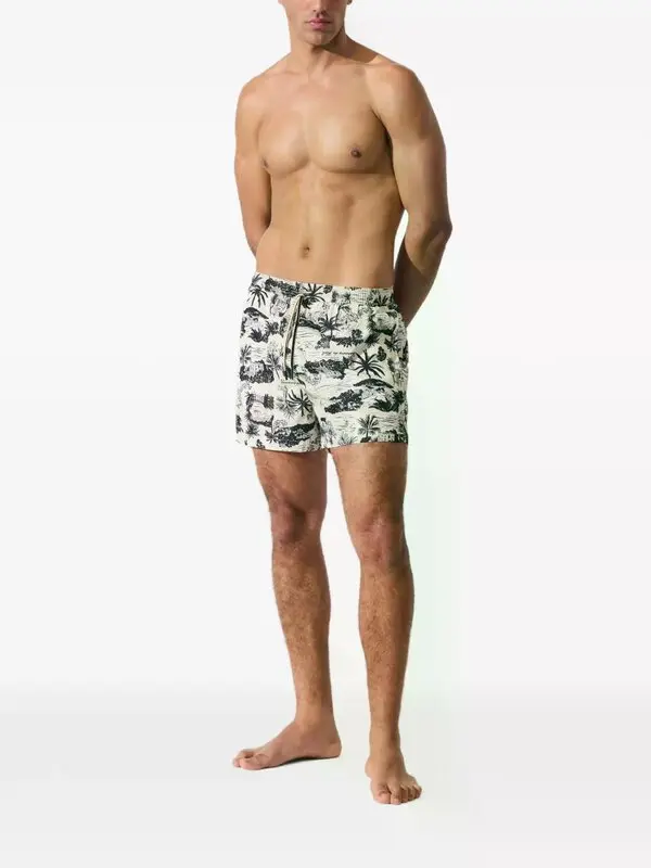 Karl Lagerfeld Graphic Print Swim Shorts