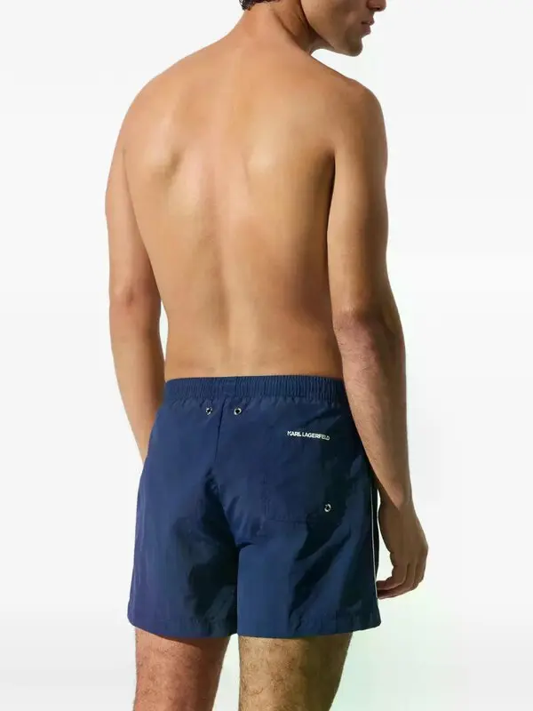Karl Lagerfeld Logo Print Swim Shorts