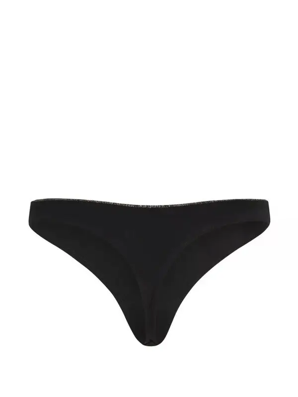 Karl Lagerfeld Ikon Glitter Thong - Black