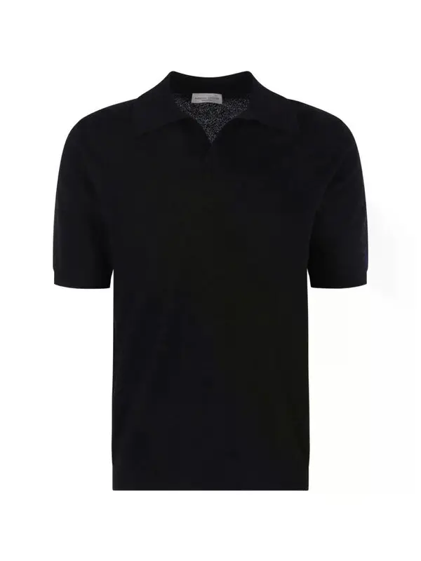 ROBERTO COLLINA Bouclé-knit T-shirt - Black