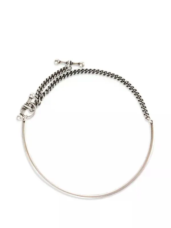 ANN DEMEULEMEESTER Tone Chain Detail Pendant Necklace - Silver
