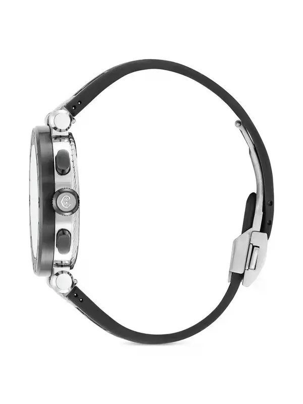 CHARRIOL 41mm Chronograph Watch With Rubber Strap - Black
