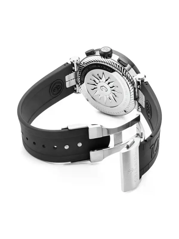 CHARRIOL 41mm Chronograph Watch With Rubber Strap - Black